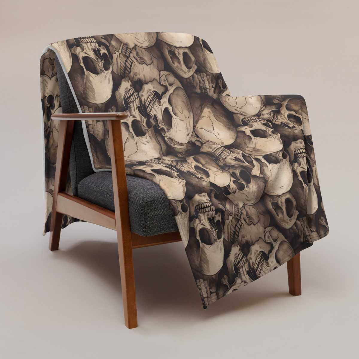 Ivory Skull Blanket – American Skulls