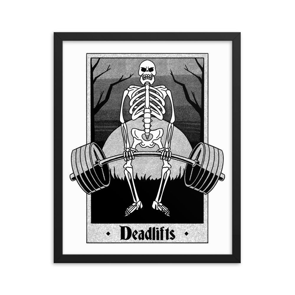 Deadlifts Skeleton Framed Poster – American Skulls