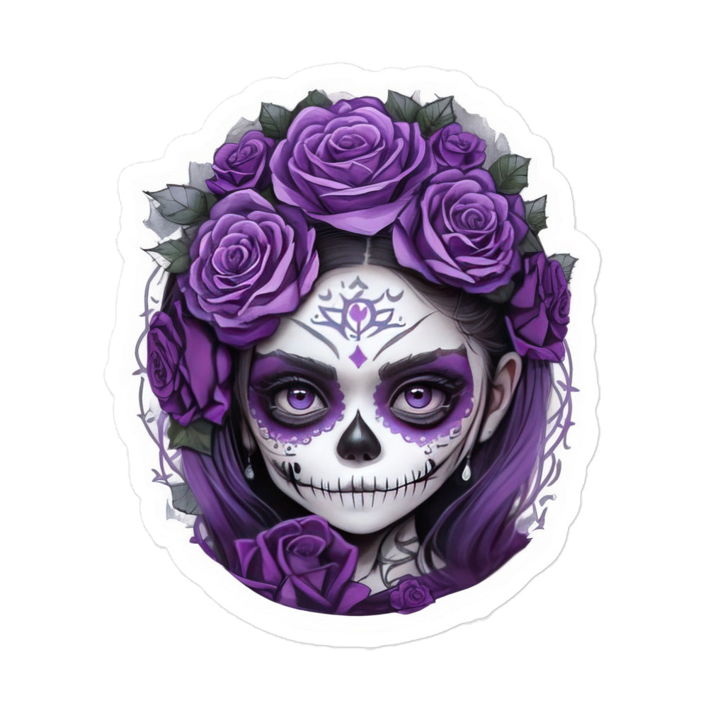 Purple Catrina Sticker – American Skulls