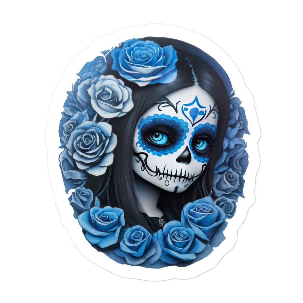 Blue Catrina Sticker – American Skulls
